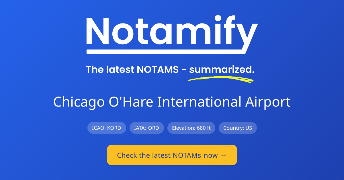 ORD RWY 28R FICON 5/5/5 with 100% wet coverage. - KORD NOTAM | Notamify
